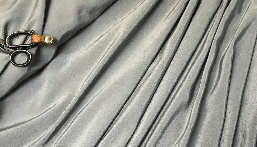 Linen and Cupro - Silver Lining ~ Fabric UK Retailer – Fabworks Online